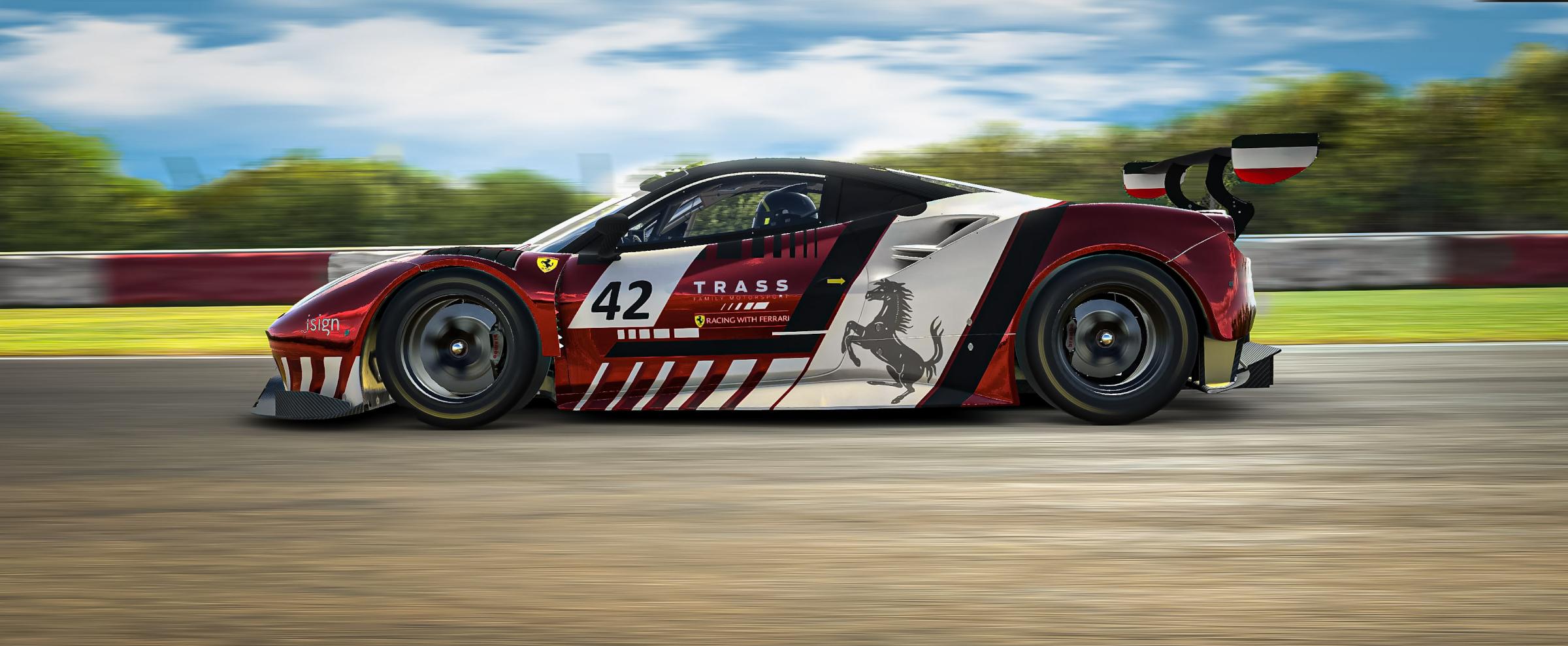 Ferrari 488 GT3 - Matte/Chrome - Trass Family Motorsport by Russell ...