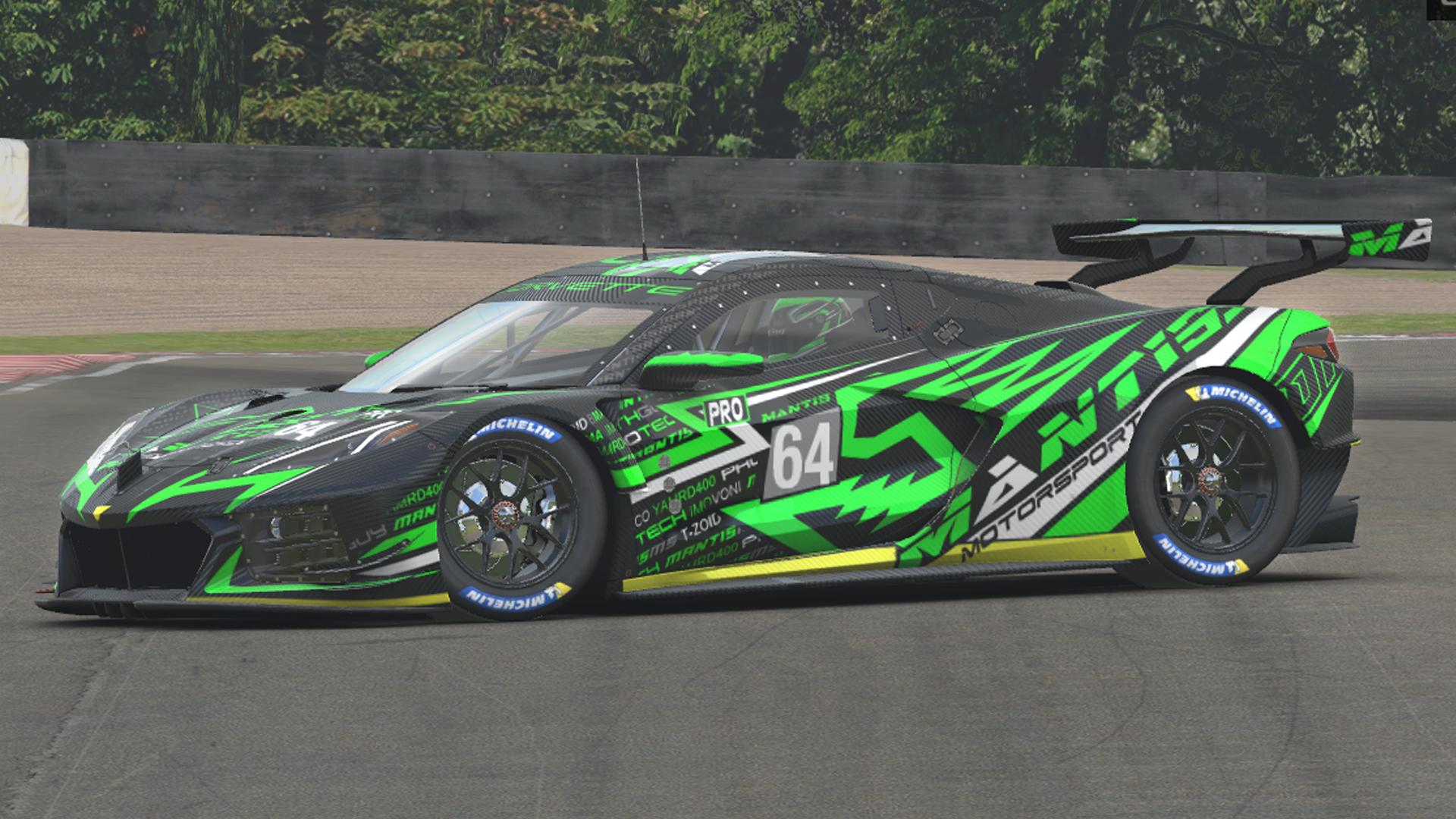 Chev Corvette C8R GTE BLACK/GREEN CARBON by Kirk S. - Trading Paints