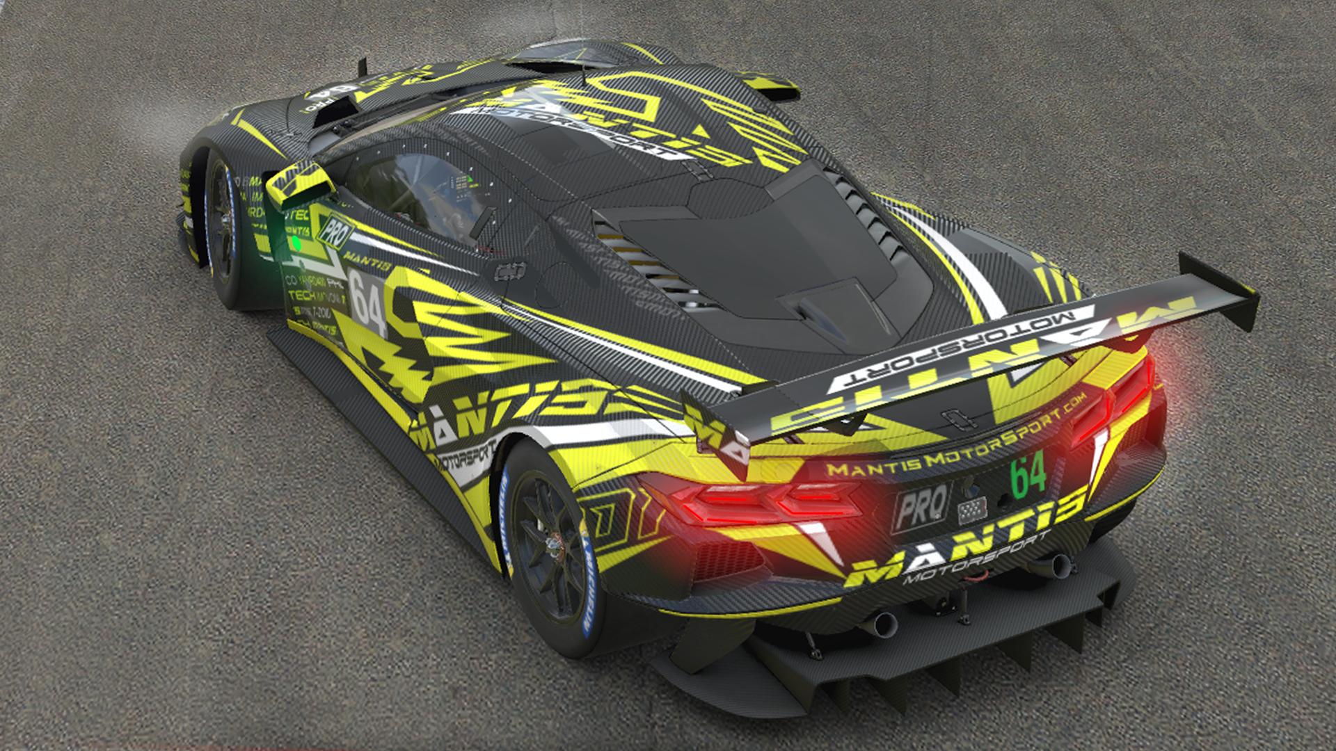 Chev Corvette C8R GTE BLACK/YELLOW CARBON by Kirk S. - Trading Paints