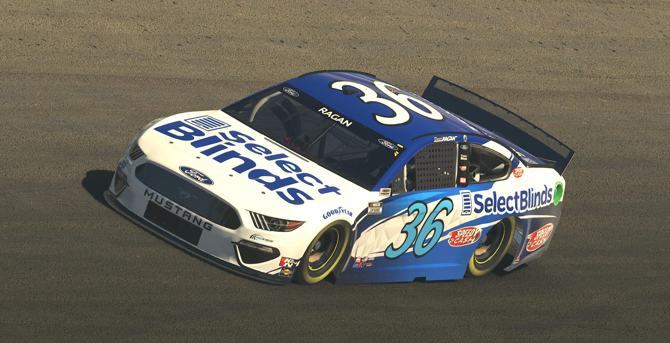 2021 #36 David Ragan Select Blinds by Brendan Langlois - Trading Paints