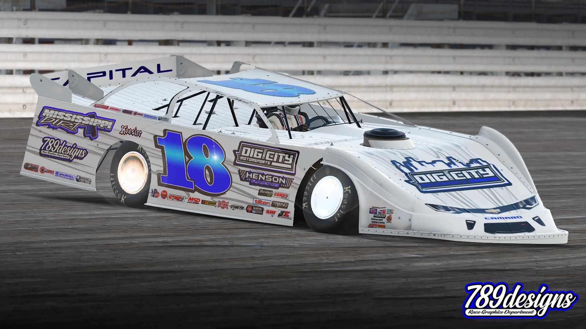 Justin Henson Dirt Late Model by Garrett Marshall - Trading Paints