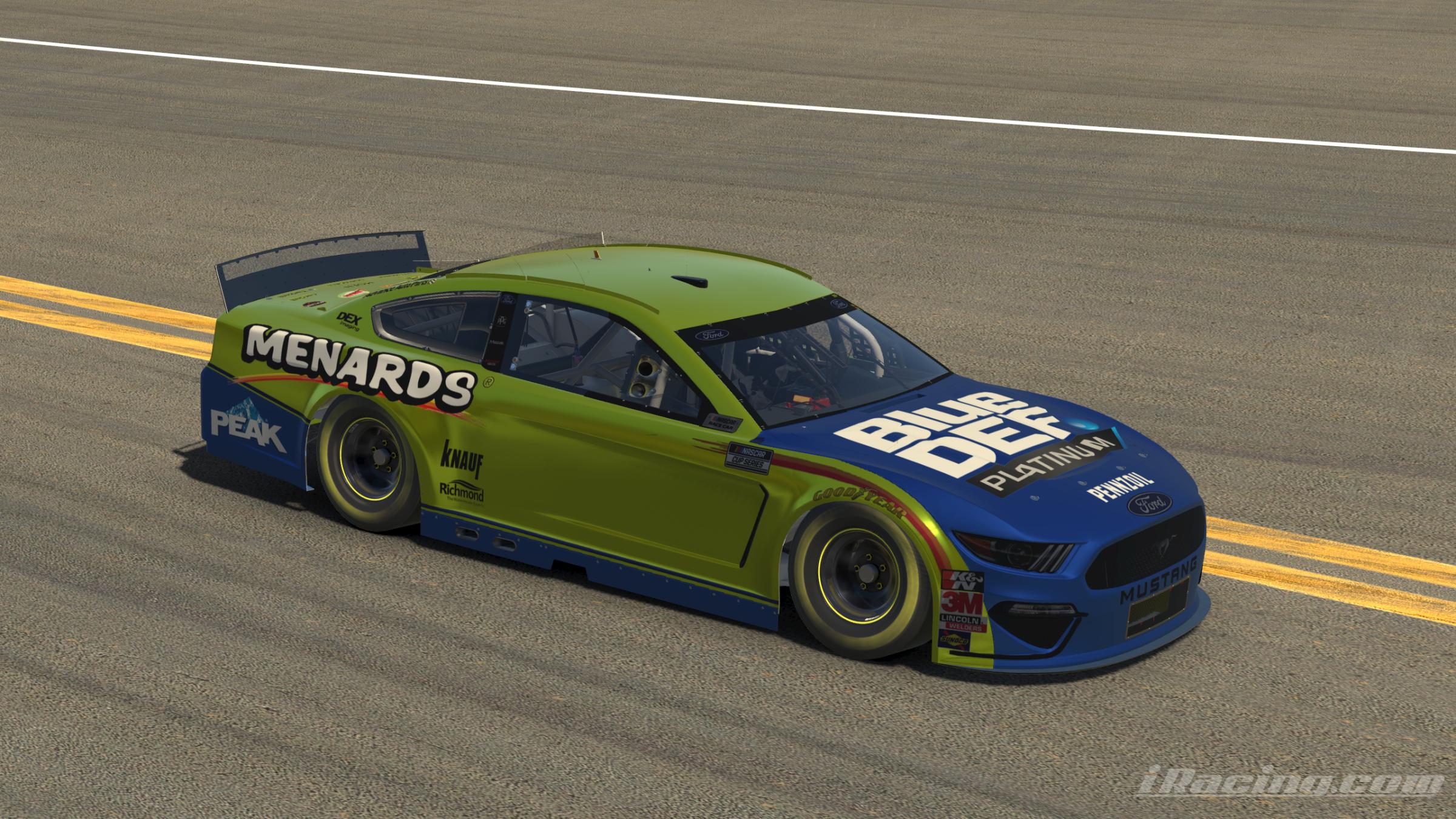 No# Ryan Blaney Menards Ford Mustang by Neil A Bateman - Trading Paints