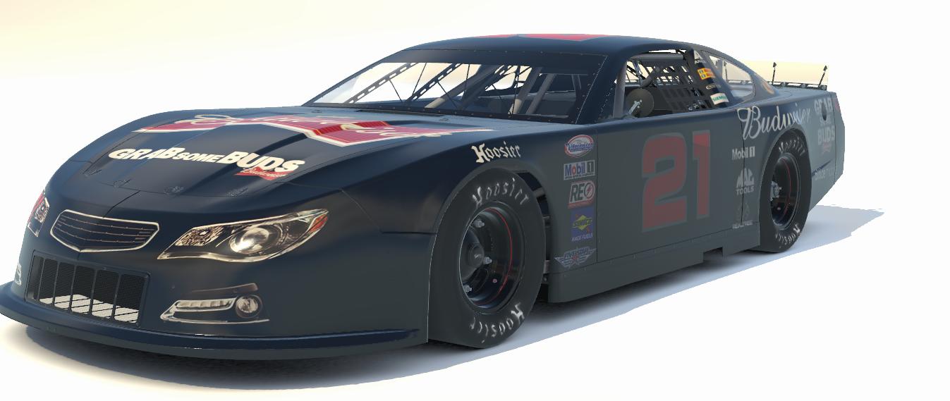 Super Late Model Budweiser Black 2021 by Johnny McNamara - Trading Paints