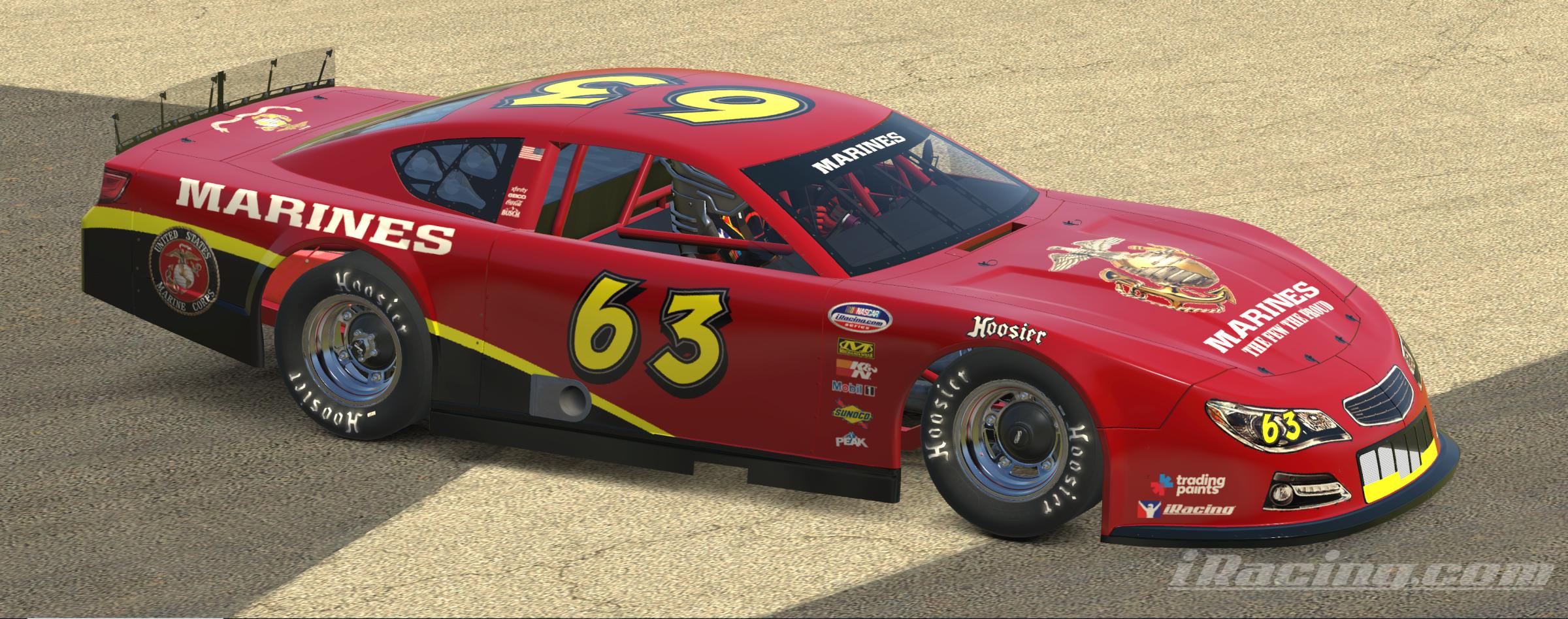 US Marines Super Late Model Red by John Rubino - Trading Paints