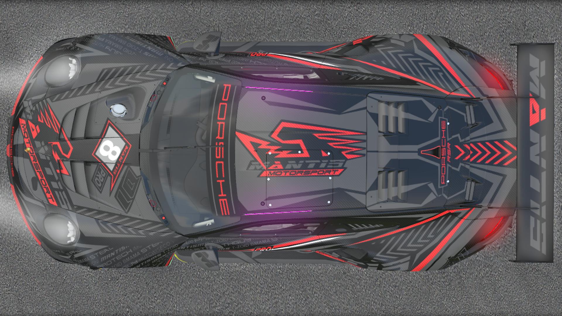 Porsche 911 RSR ONYX / RED CARBON by Kirk S. - Trading Paints