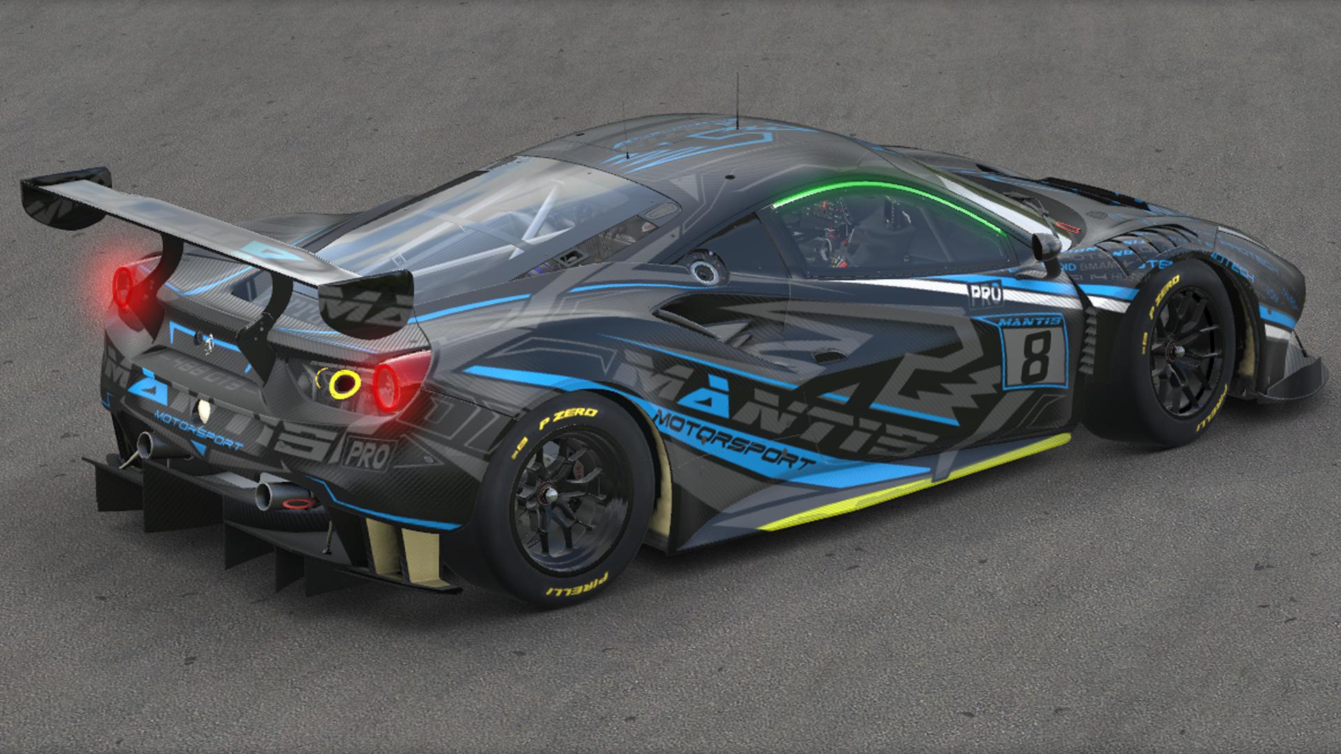 Ferrari 488 GT3 ONYX / BLUE CARBON by Kirk S. - Trading Paints