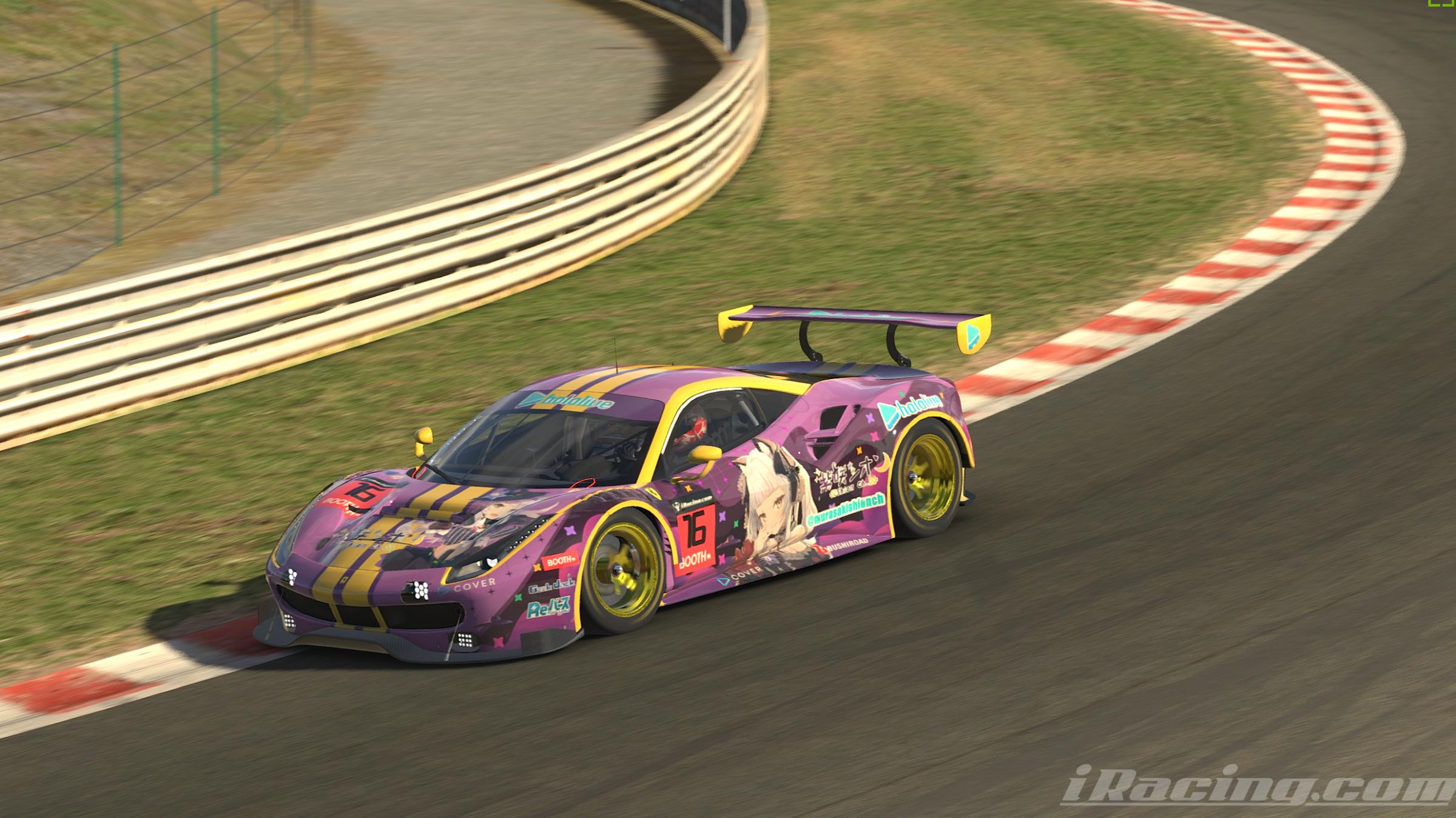 hololive Murasaki Shion Ferrari 488 GT3 [Itasha/Anime] by Takuya Onbe ...