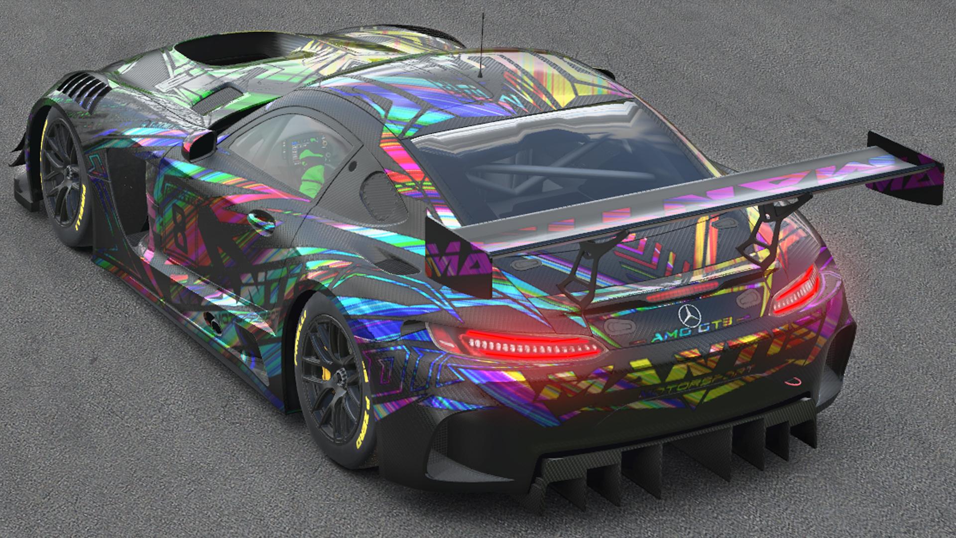 Mercedes AMG GT3 PSYCHO CHROME by Kirk S. - Trading Paints