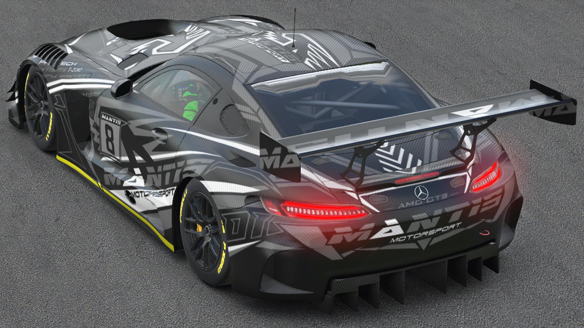 Mercedes AMG GT3 ONYX / WHITE CARBON by Kirk S. - Trading Paints
