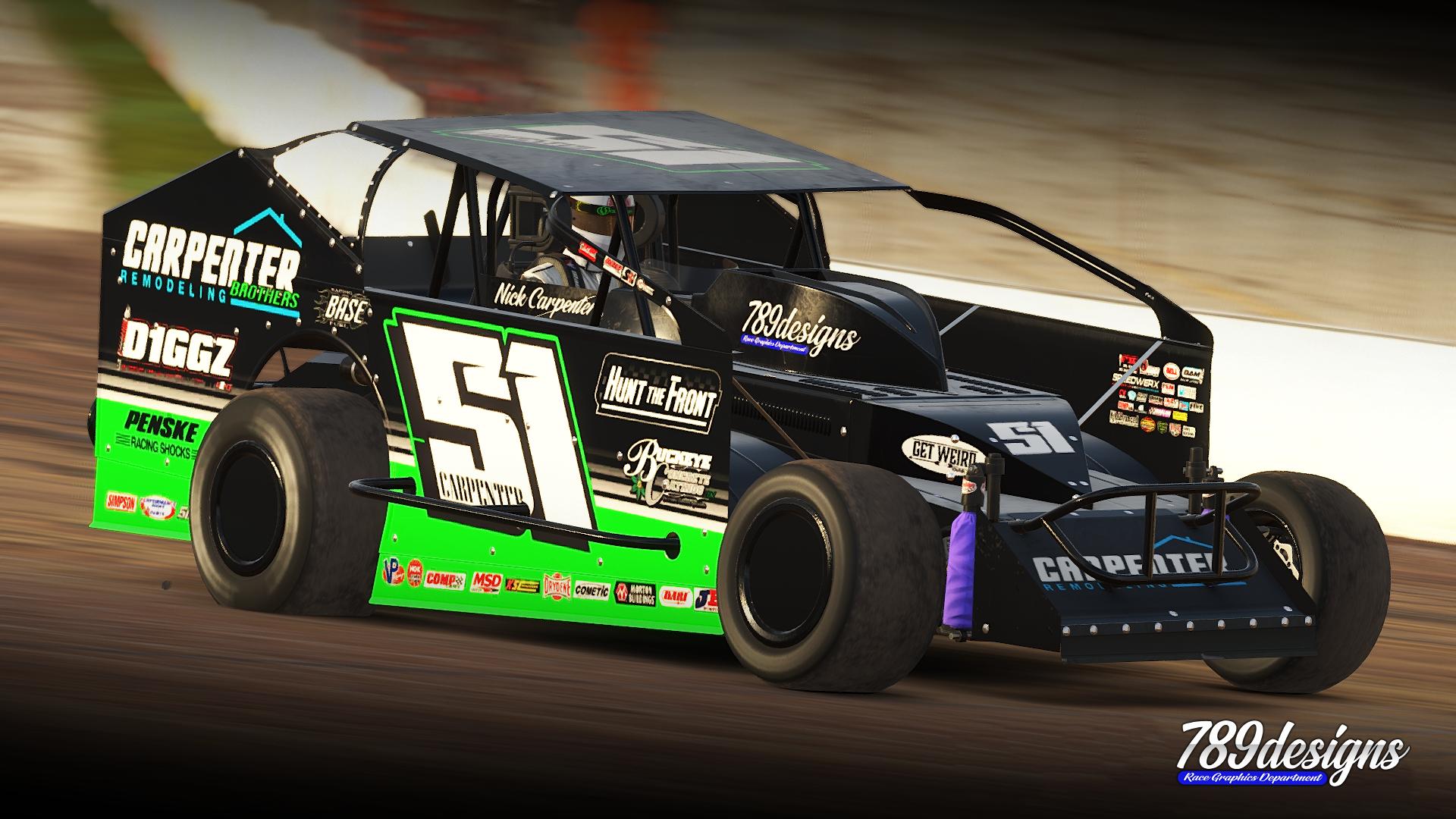 Nick Carpenter Big Block Modified by Garrett Marshall - Trading Paints