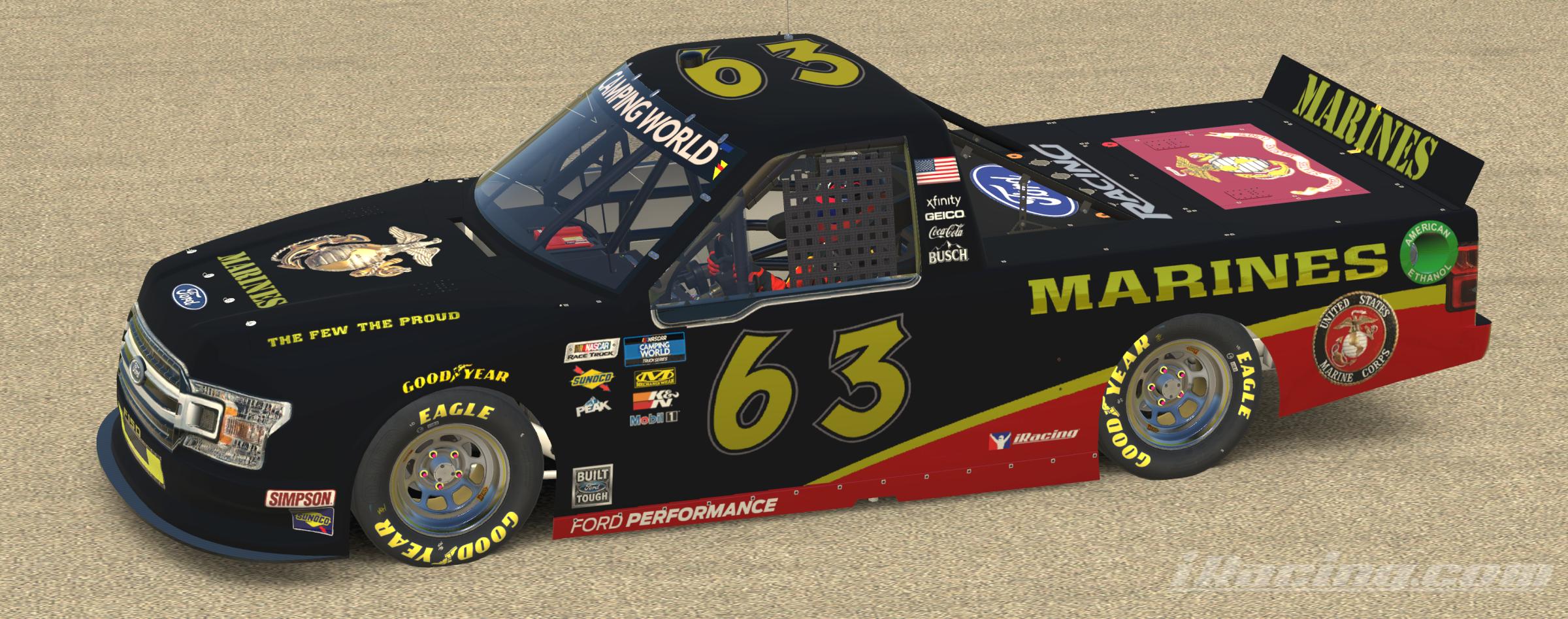 US Marines F150 Black by John Rubino - Trading Paints