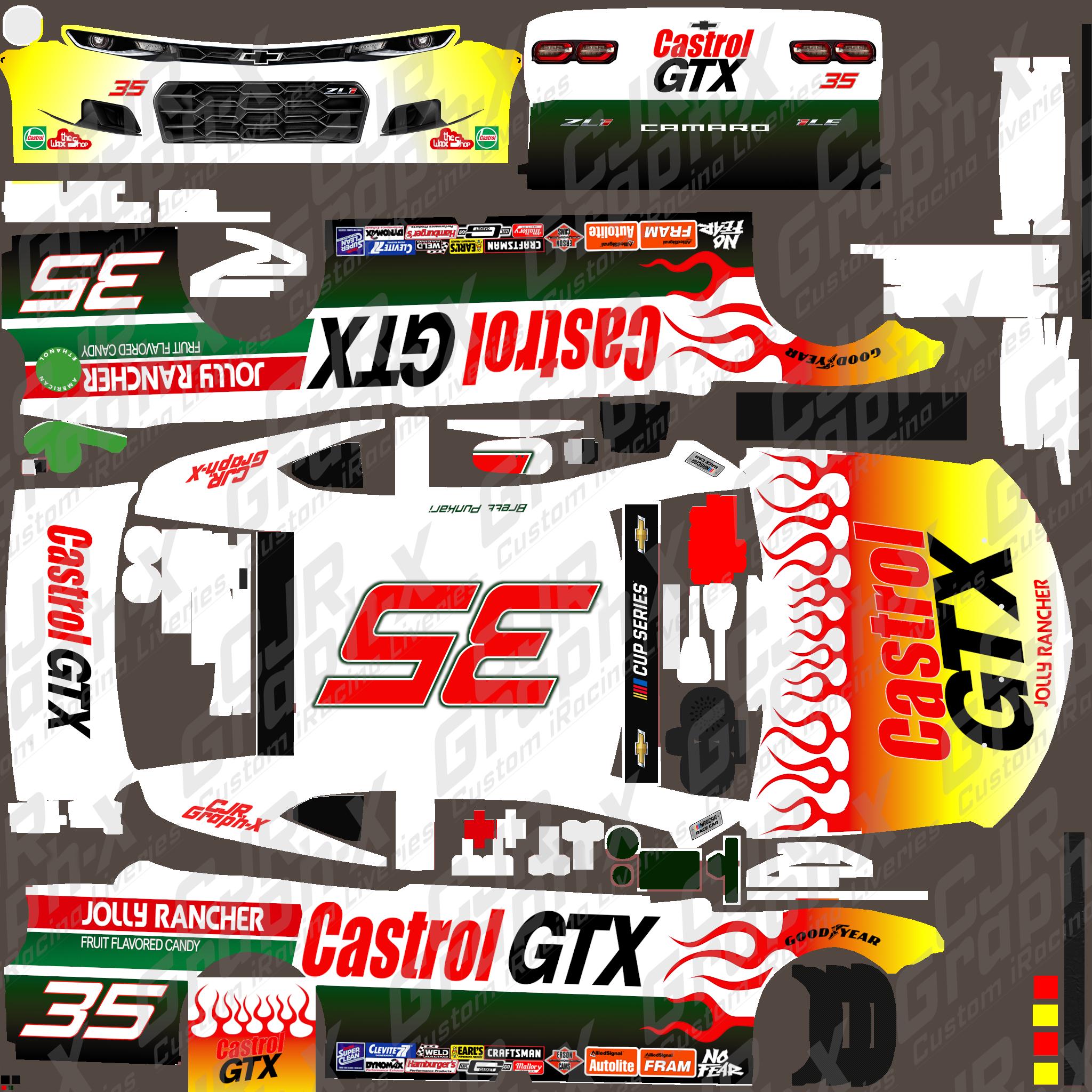 Castrol GTX Camaro Custom Number by Corey Rutherford - Trading Paints