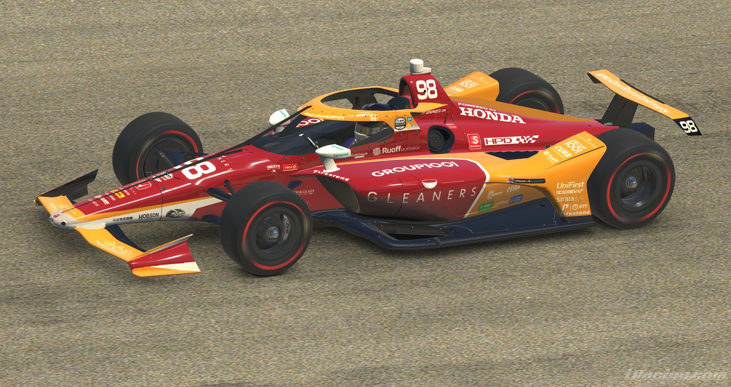 98 Marco Andretti Gleaners Food Bank of Indiana Andretti Autosport IR18 ...
