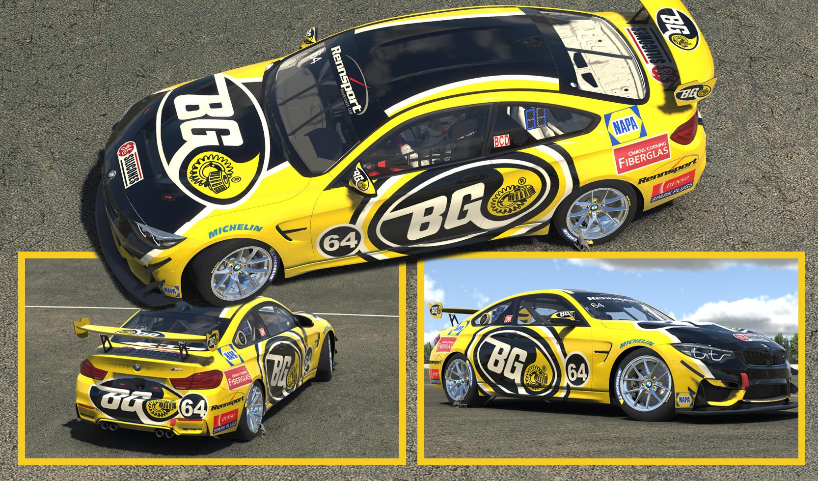 BMW M4 GT4 BG by Clyde Coman - Trading Paints