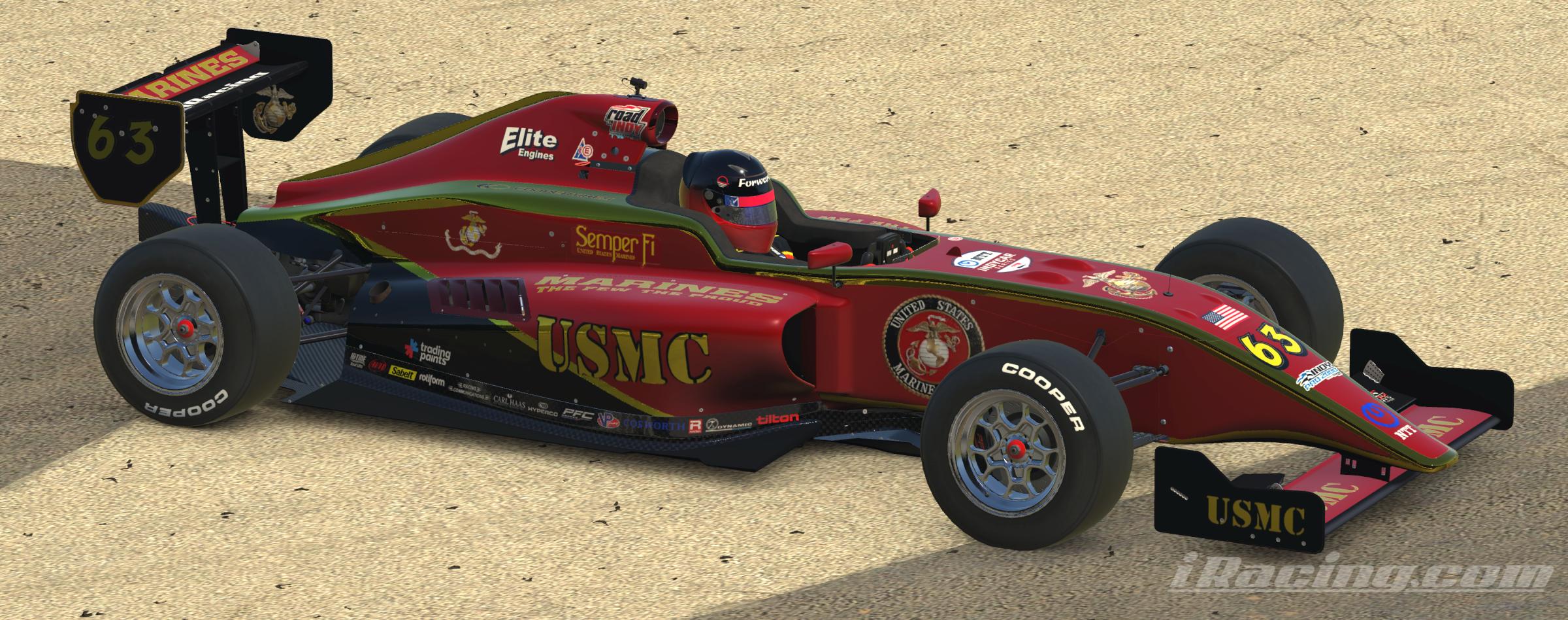 US Marines Indy Pro Red by John Rubino - Trading Paints