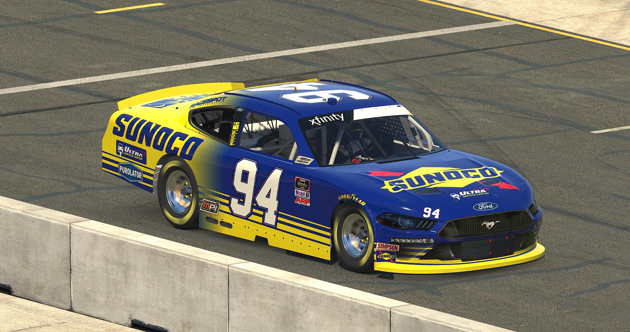 Sunoco Yellow Tail Mustang by Anthony Mahone - Trading Paints