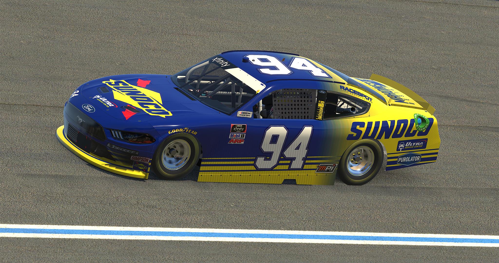 Sunoco Yellow Tail Mustang by Anthony Mahone - Trading Paints