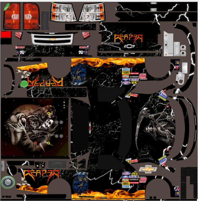 Grim reaper scheme for John Hammond by Michael J Boyd - Trading Paints