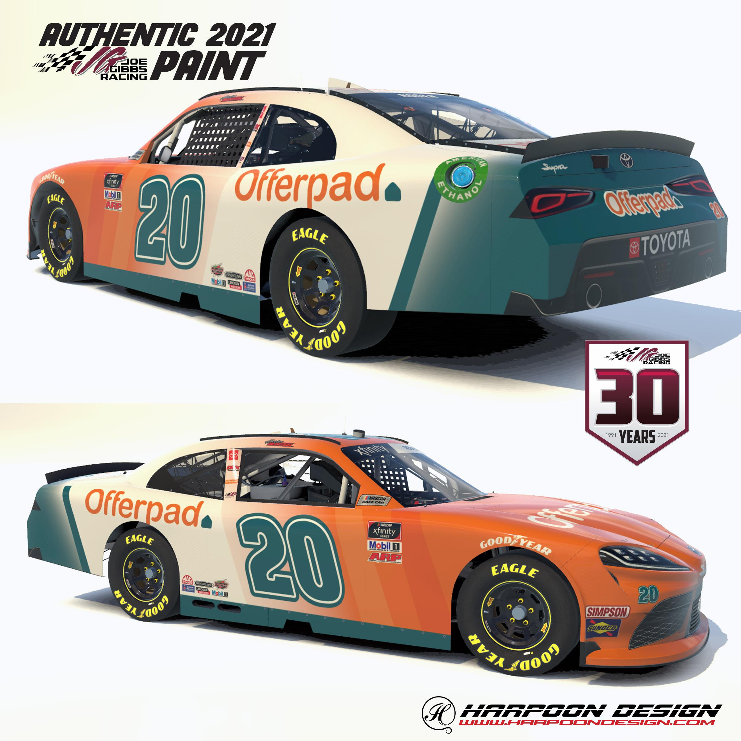 2021 Harrison Burton Offerpad Supra by Brantley Roden - Trading Paints