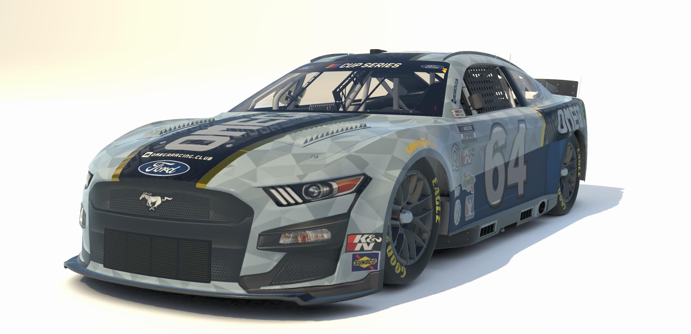 Blue Omega Racing NASCAR Ford Mustang by Adnan A. - Trading Paints