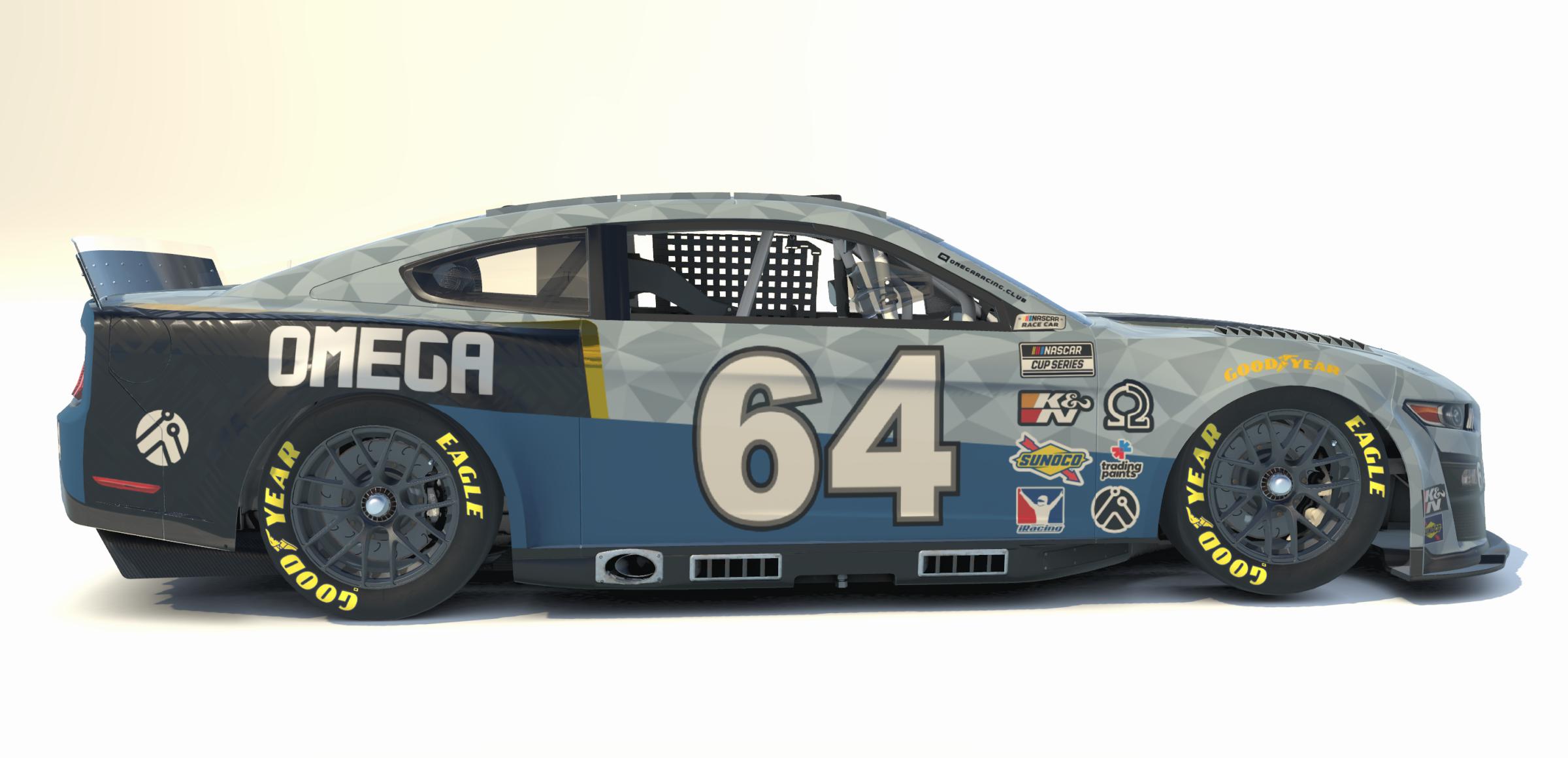 Blue Omega Racing NASCAR Ford Mustang by Adnan A. - Trading Paints