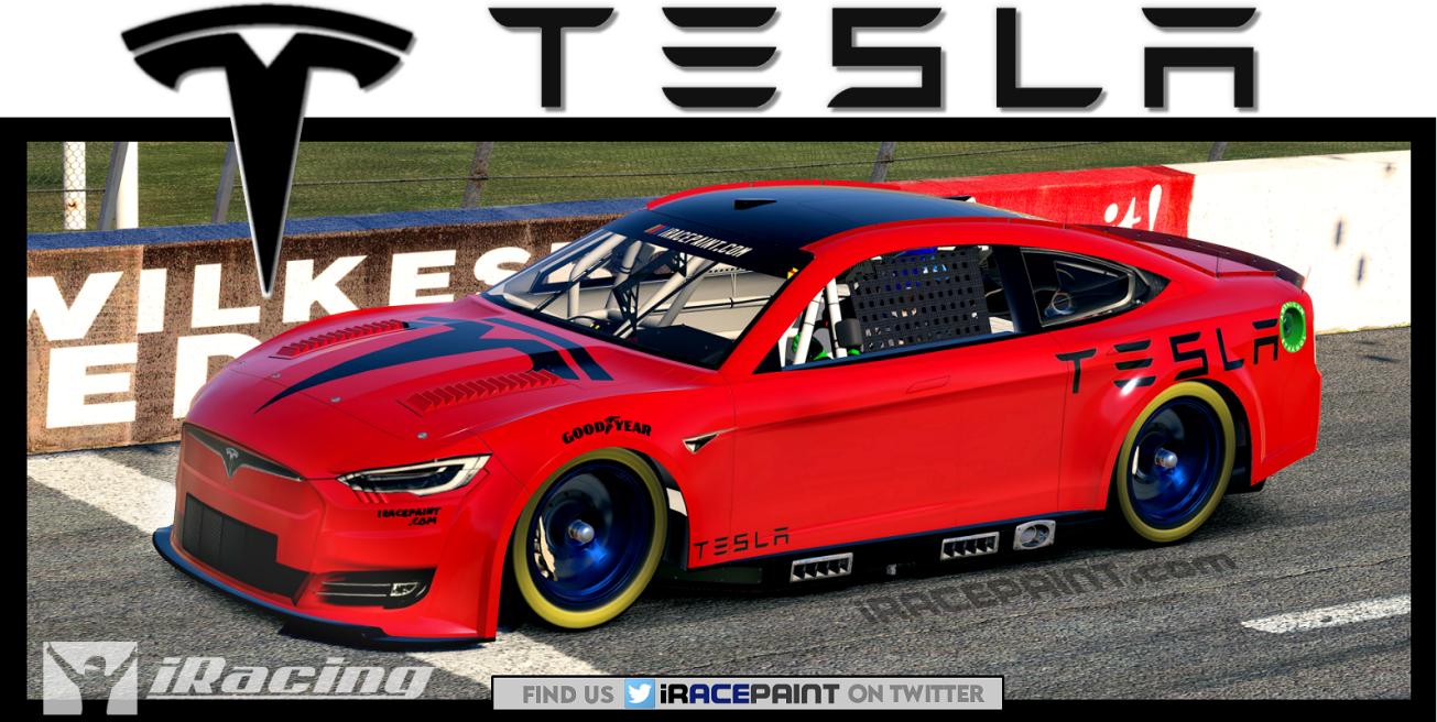 Red Tesla Model S - NextGen - iRacePaint by Ace Threwid - Trading Paints