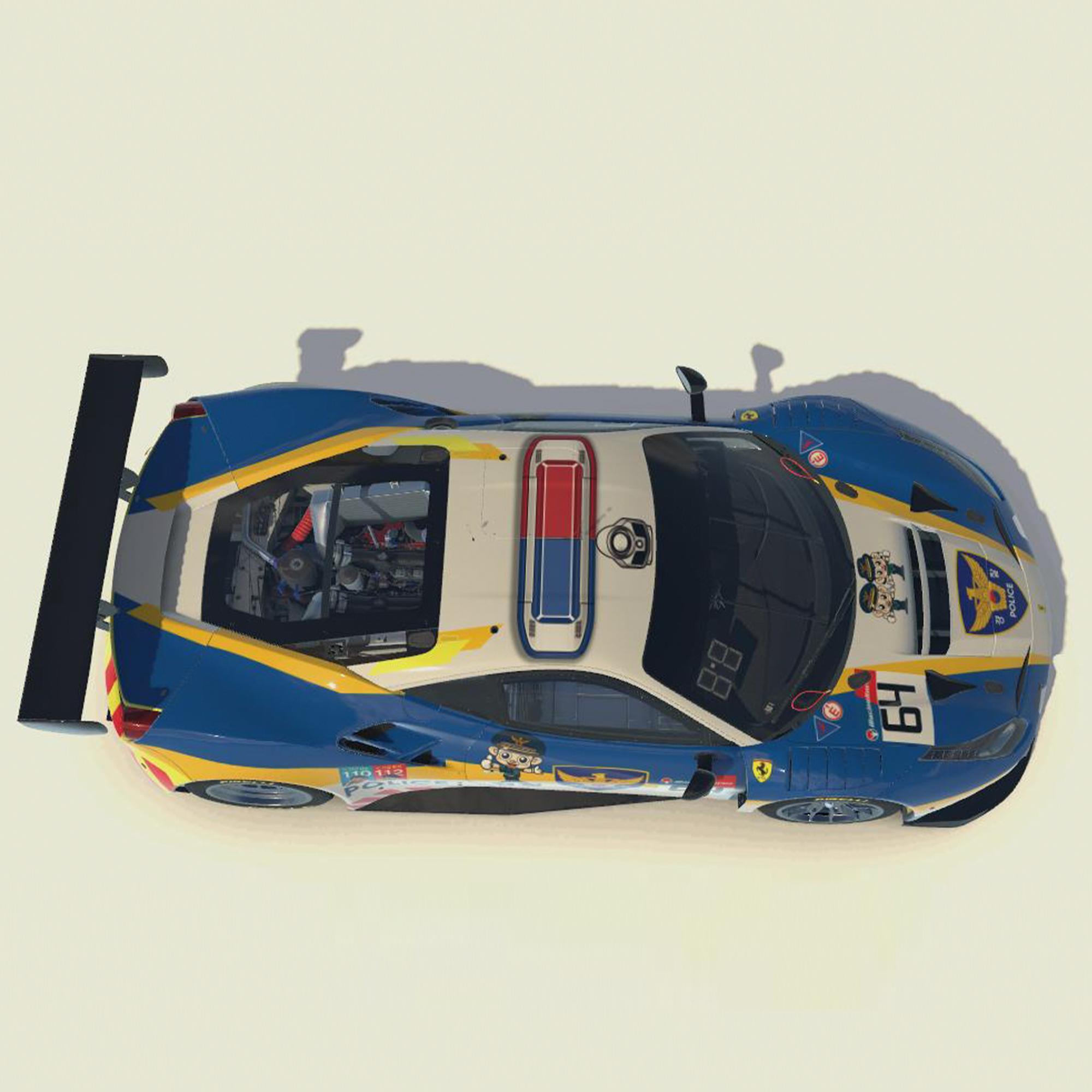 Ferrari 488 GT3 - KOREA POLICE RACE CAR by Yun Sung G. - Trading Paints