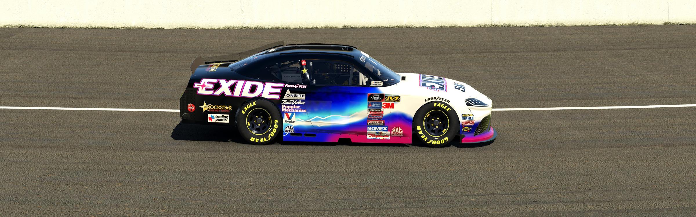 NASCAR XFINITY EXIDE Batteries Toyota Supra NO# by Bernie Mobbs ...