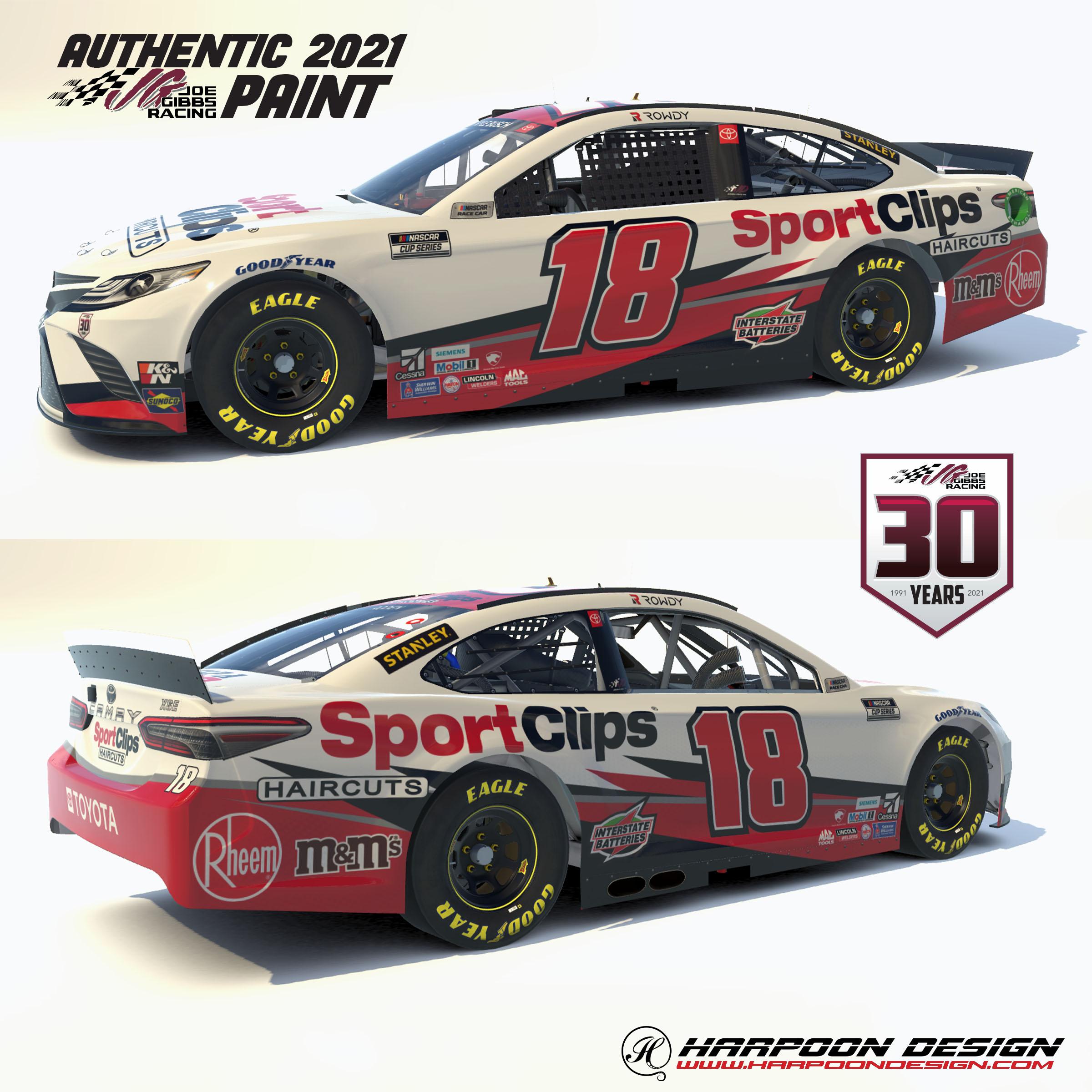 2021 Kyle Busch Sport Clips Camry by Brantley Roden - Trading Paints