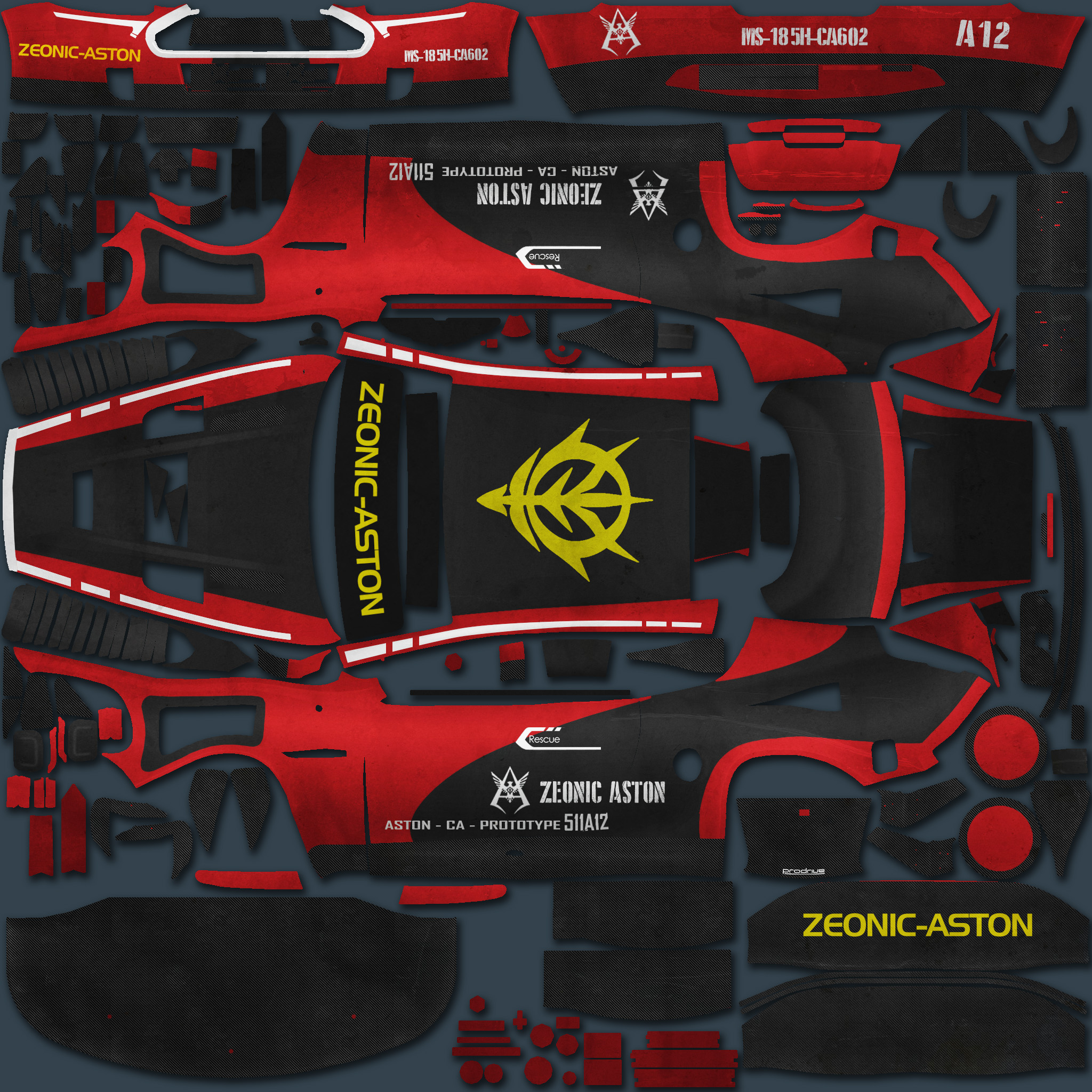 Char Aznable Zeonic Aston by Justin S Davis - Trading Paints