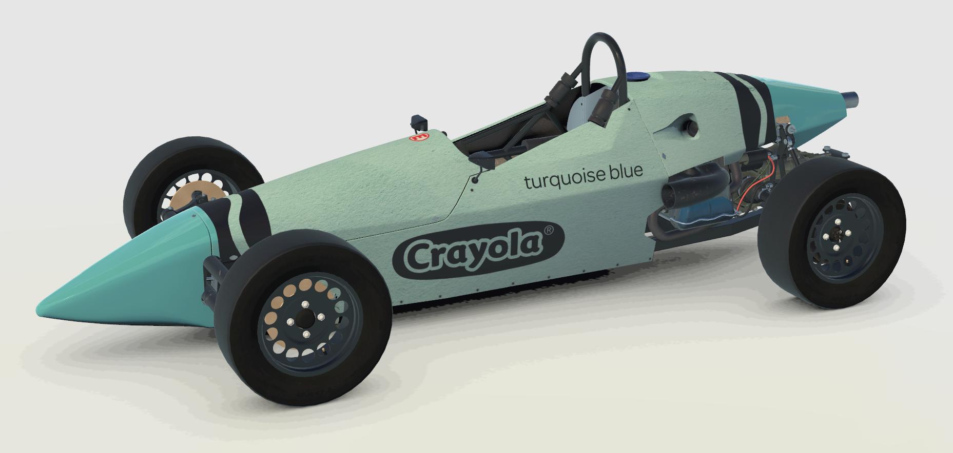 Turquoise Blue Crayola Crayon Formula Vee by Daniel Rowe - Trading Paints