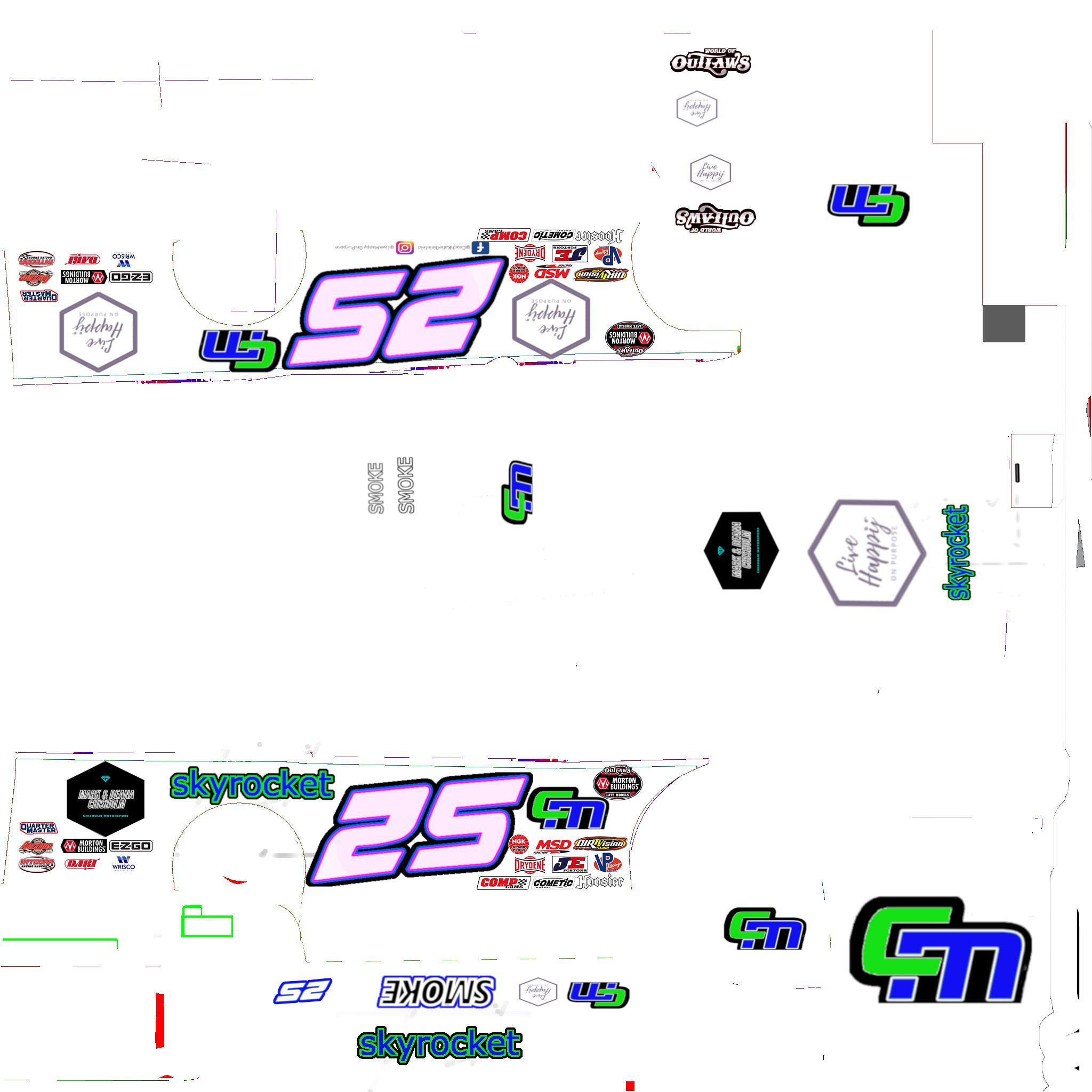 Dirt Late Model kb pink number by Joe C. - Trading Paints