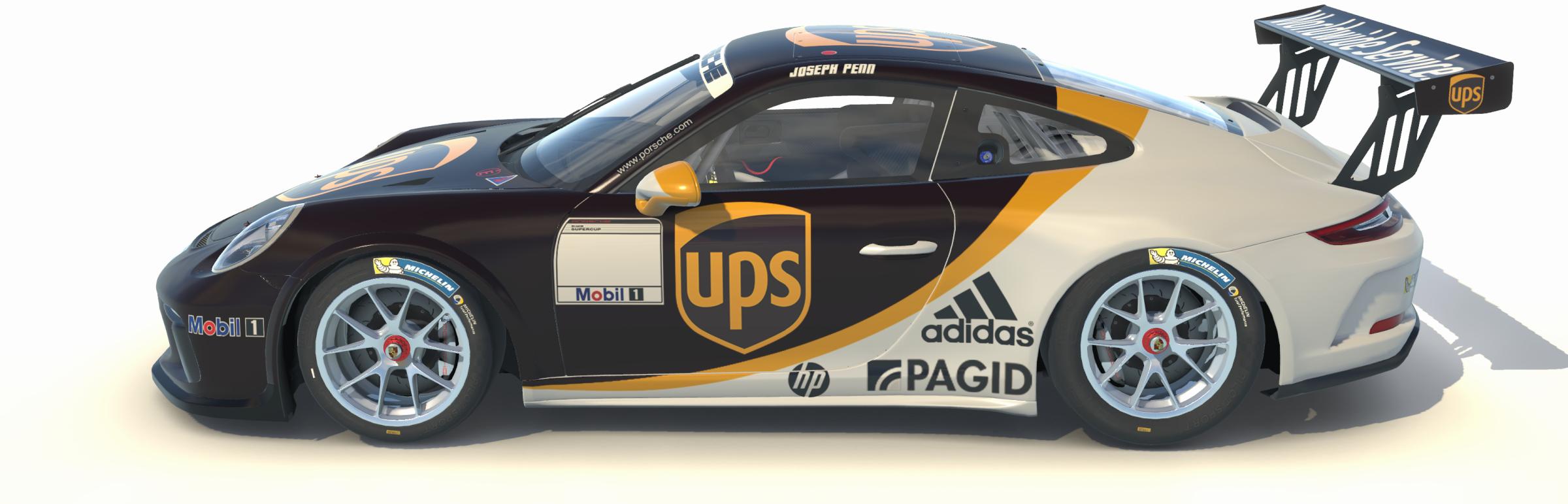 Joseph Penn UPS Porsche 911 Cup by Brandon Barcusky - Trading Paints