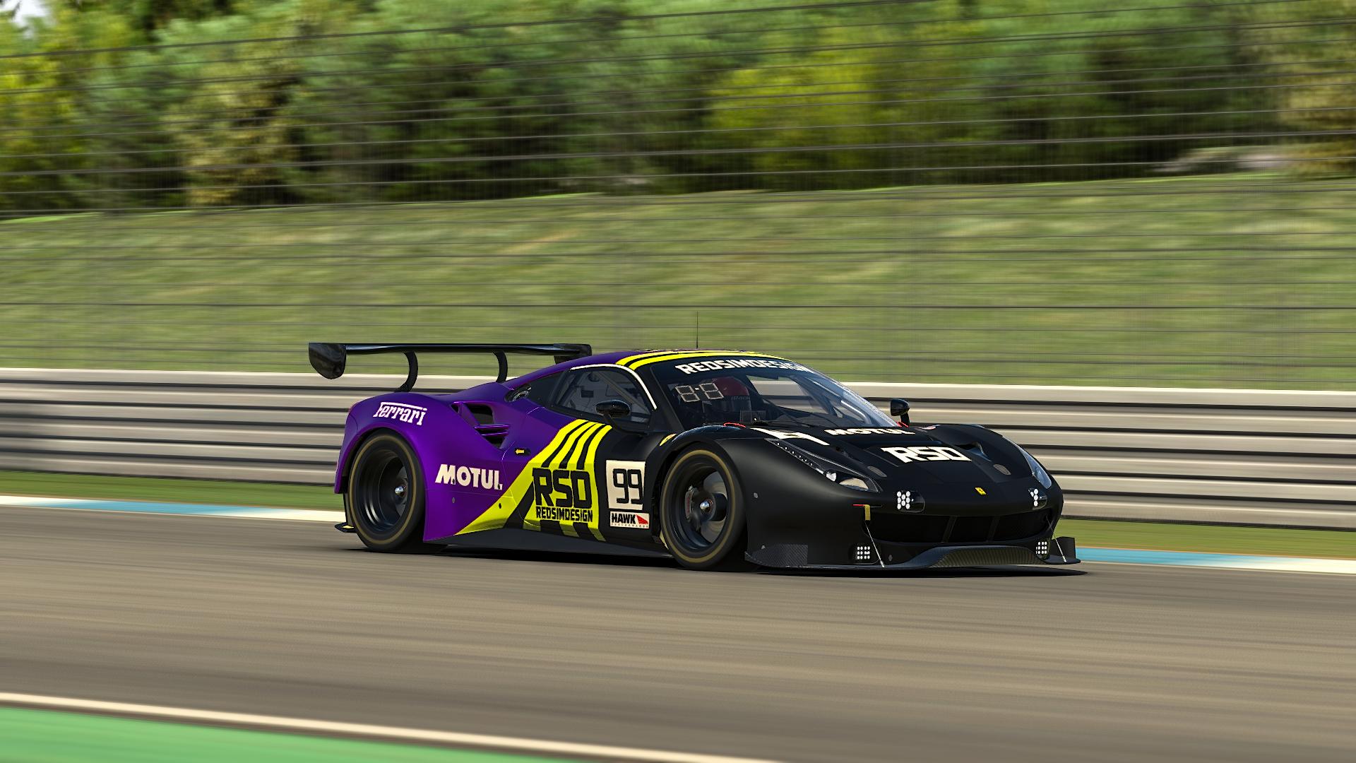 Red Sim Design 488 GT3 by Blaine Sparling - Trading Paints