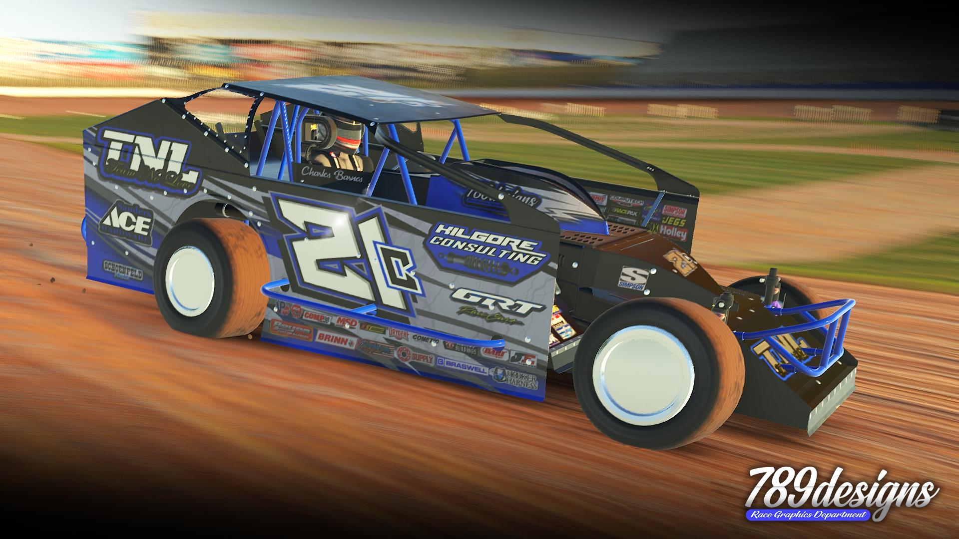 Charles Barnes Big Block Modified blue by Garrett Marshall - Trading Paints