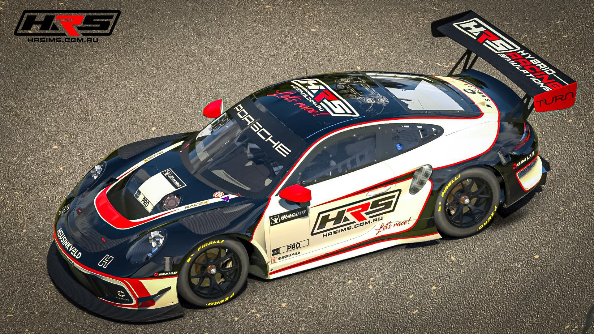 Hybrid Racing Simulations Porsche 911 GT3R by Paul Mansell - Trading Paints