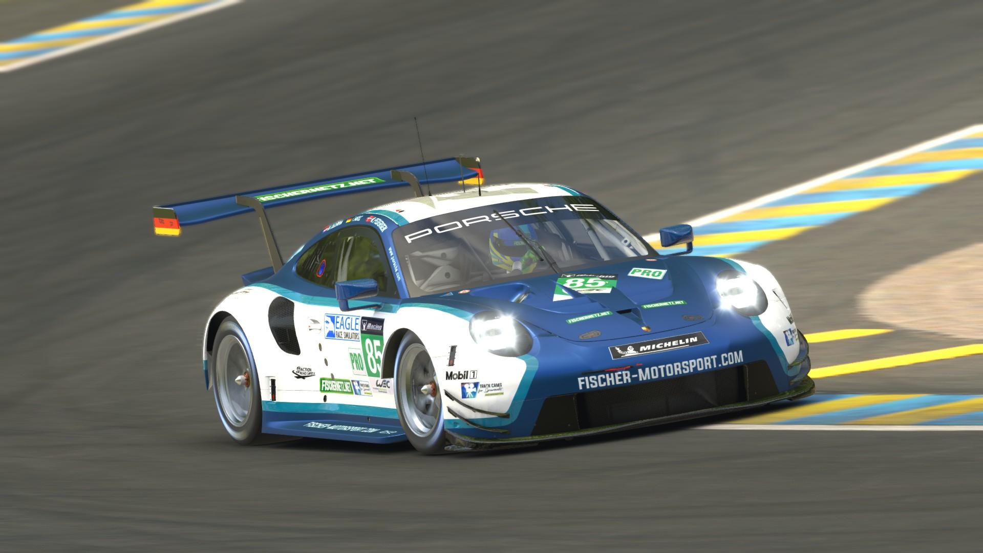2021 iRacing 24 Hours of Le Mans - #85 Fischer Motorsport Porsche 911 ...