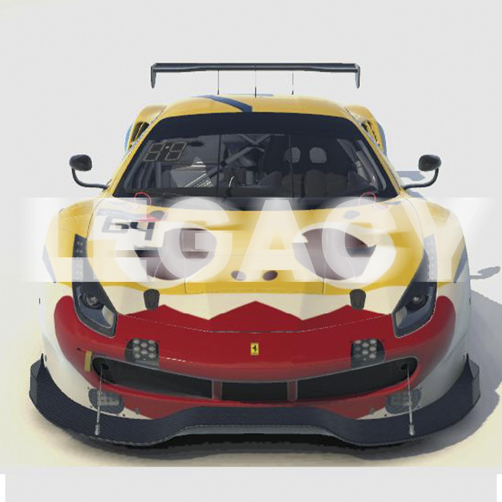 Ferrari 488 GT3 - BABY SHARK Race Car by Yun Sung G. - Trading Paints