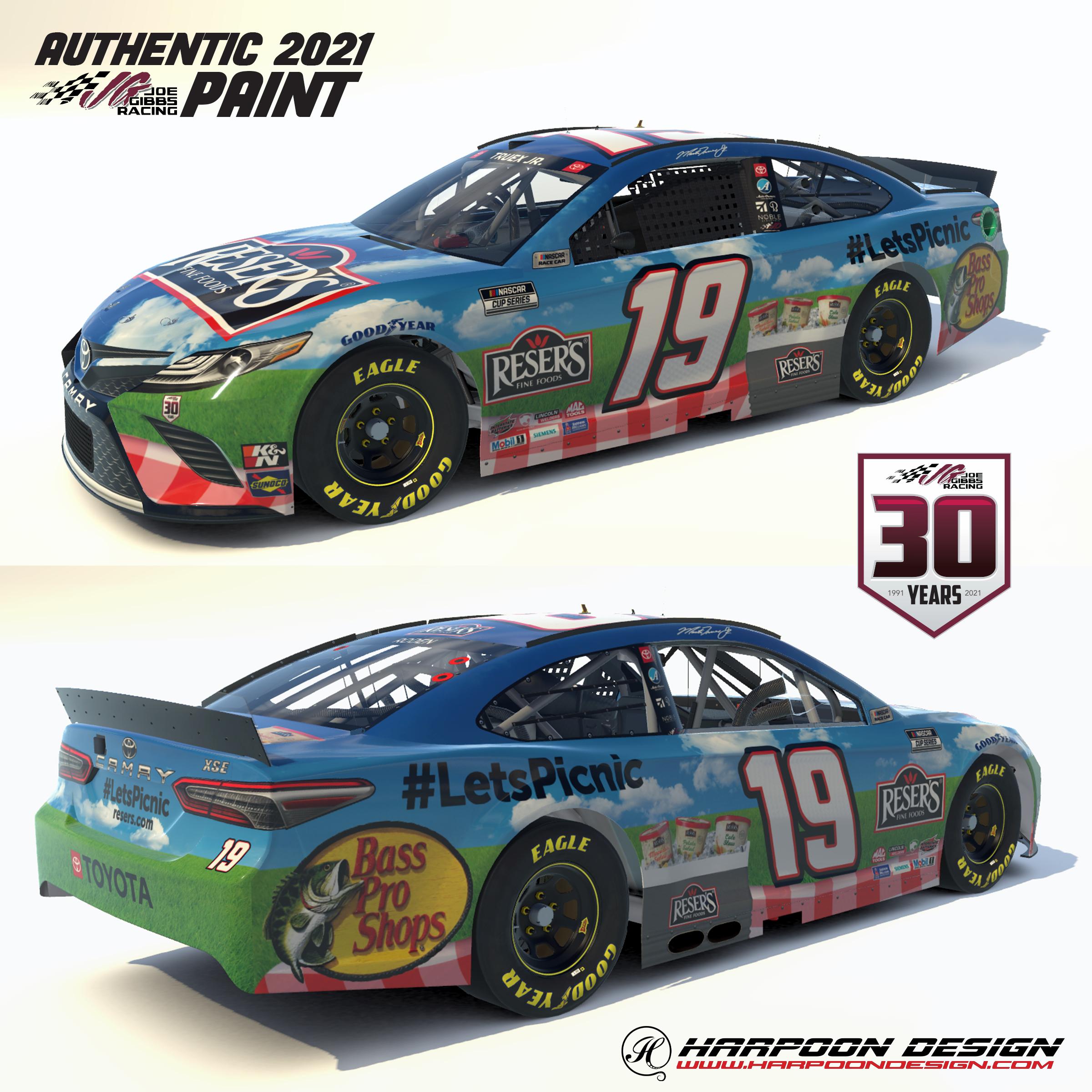 2021 Martin Truex Jr. Resers Picnic Camry by Brantley Roden - Trading ...