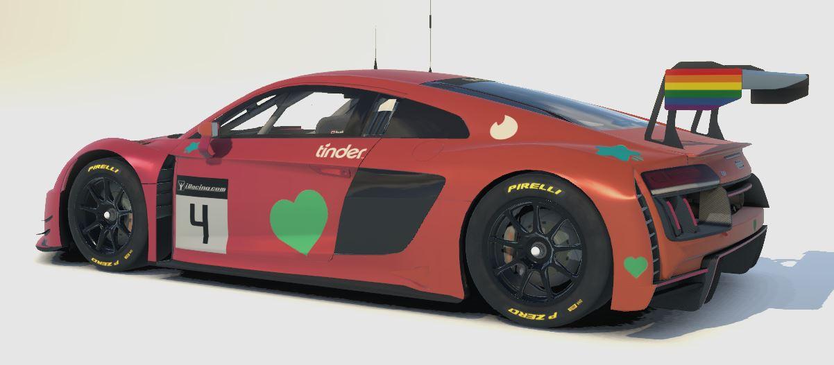 AUDI R8 GT3 Tinder Edition by Tobias Augustin - Trading Paints