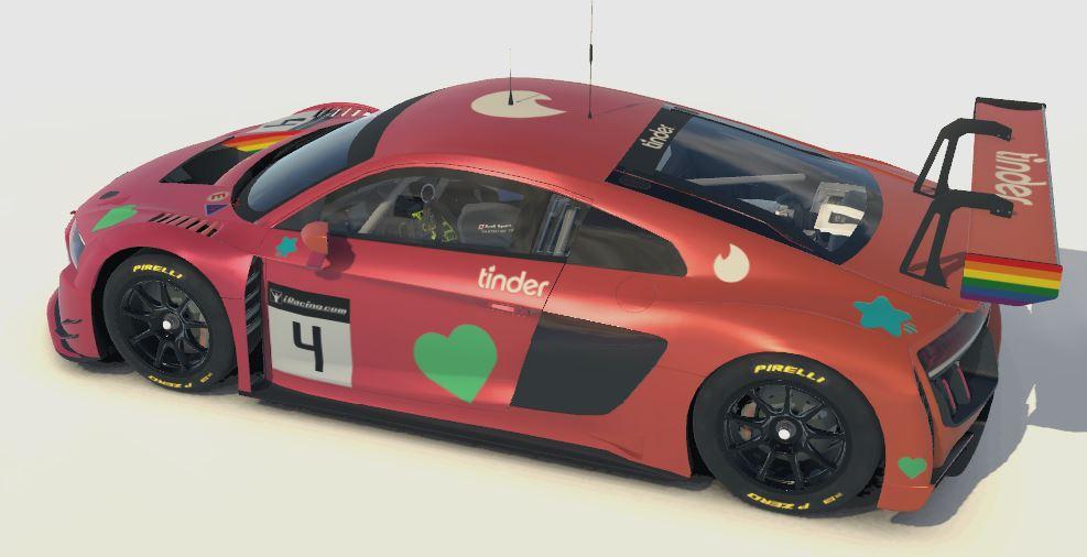 AUDI R8 GT3 Tinder Edition by Tobias Augustin - Trading Paints