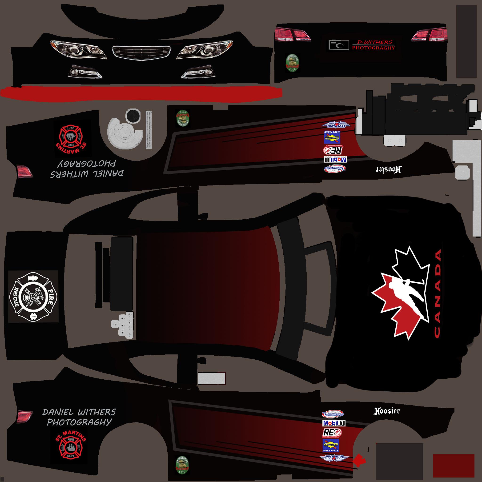 Super Late Model black red by Dan Withers - Trading Paints