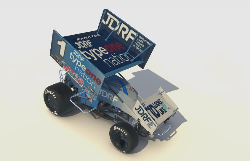JDRF Winged 305 & 360 Sprint Cars by Rick Hammond Jr - Trading Paints