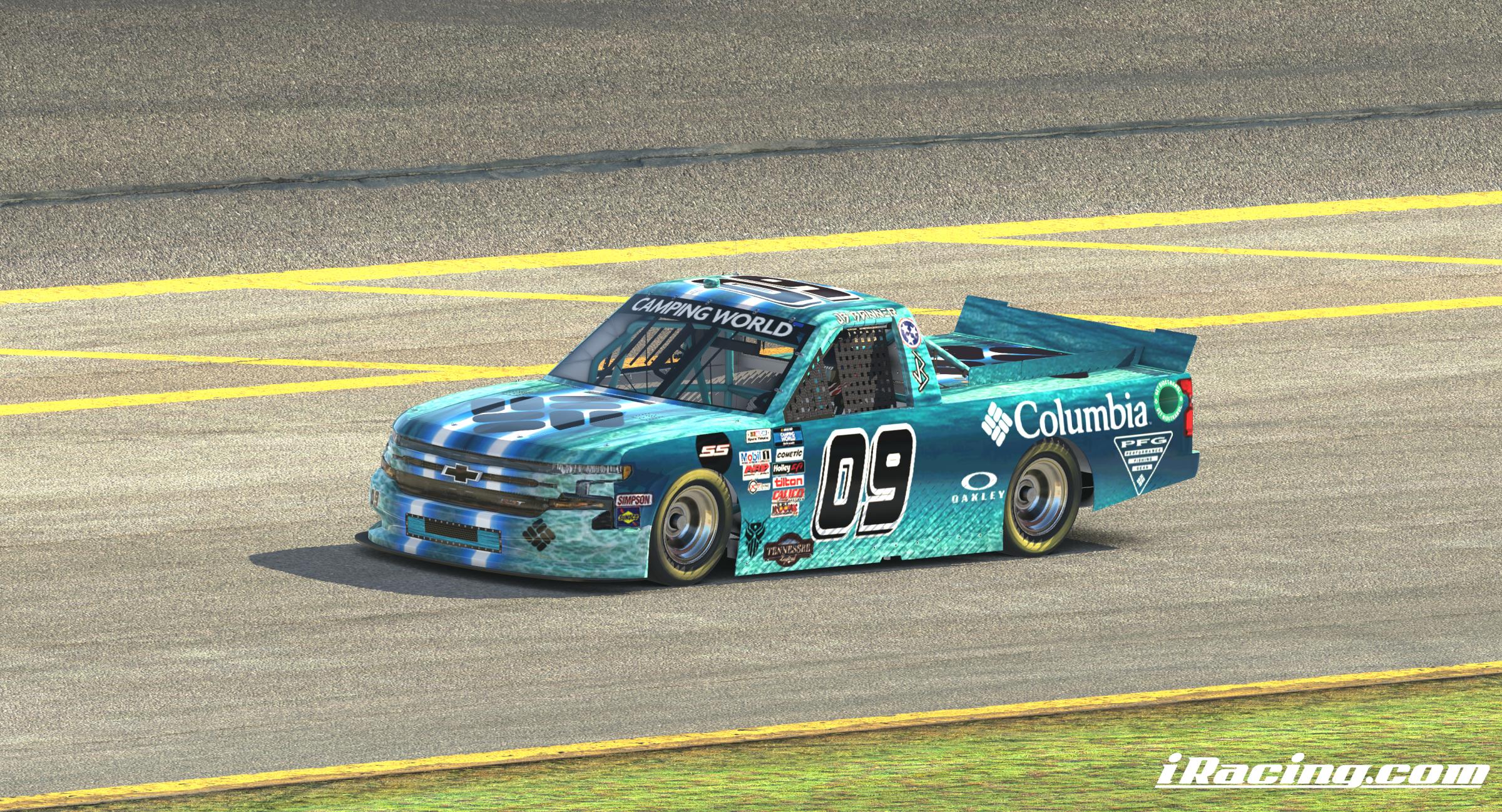 Ocean Water PFG Columbia Fishing Truck NONU by JB Banner - Trading Paints
