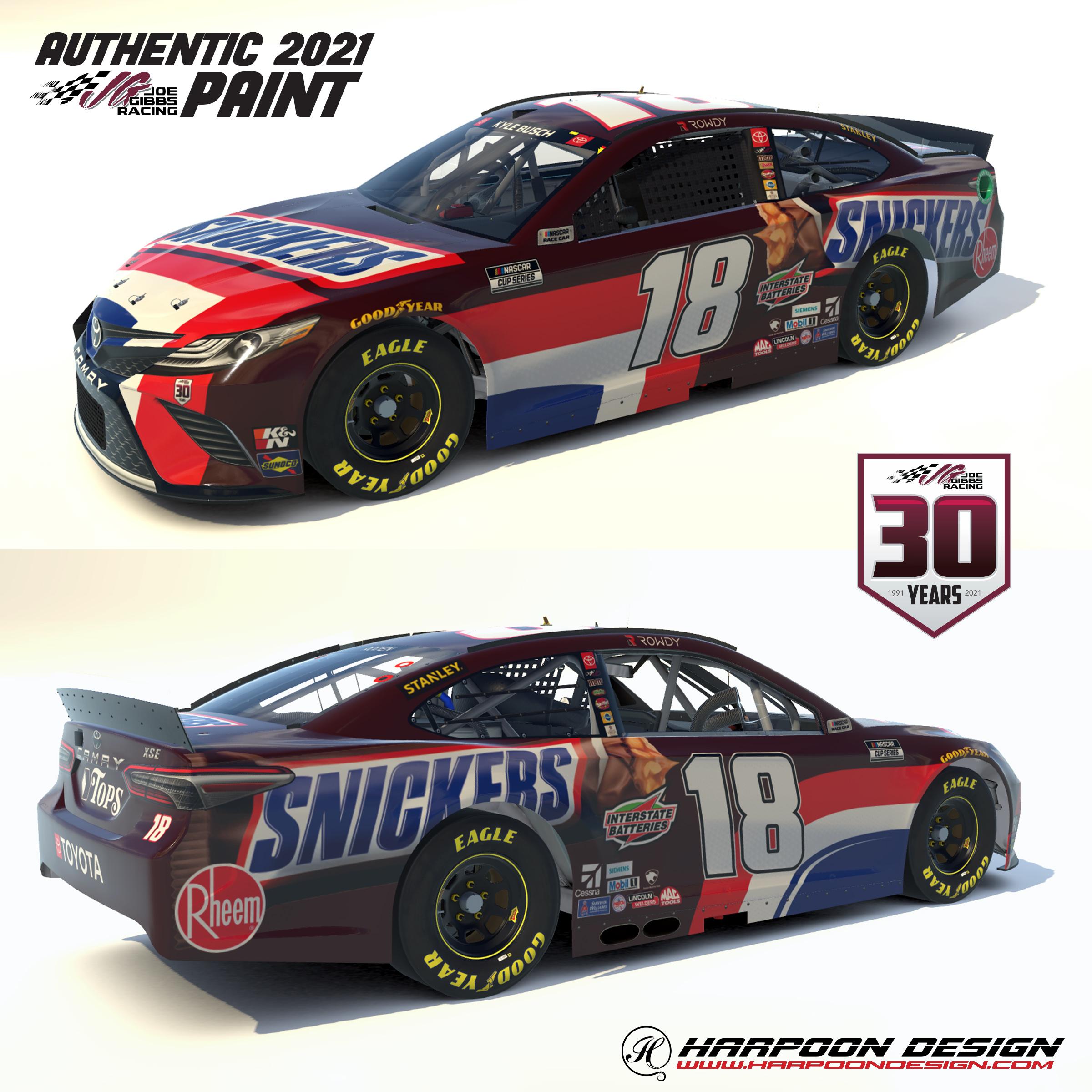 2021 Kyle Busch Snickers Camry by Brantley Roden - Trading Paints