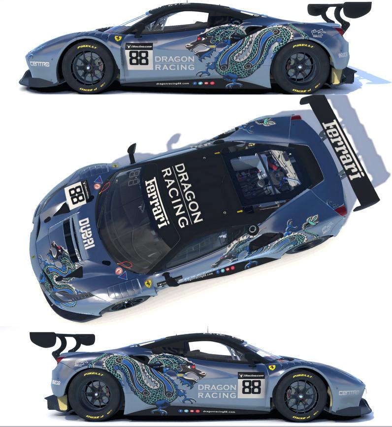 Dragon Racing Ferrari GT3 Silver by Paul V. - Trading Paints