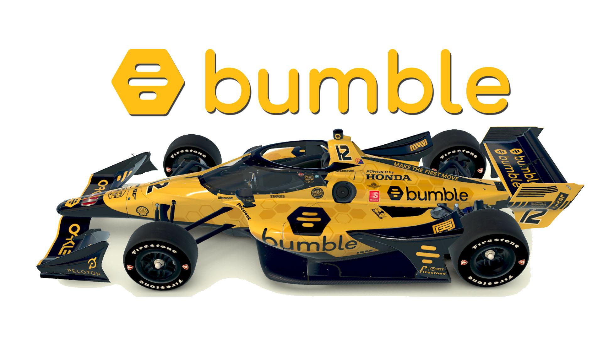 Bumble Dating App Indy Car by Thomas Hailey Jr - Trading Paints