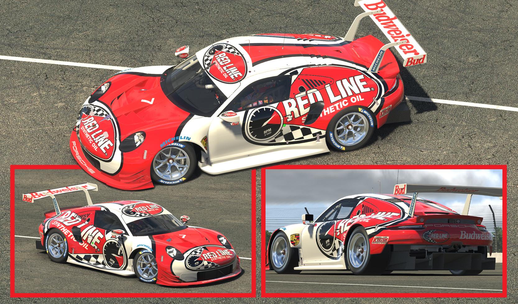 Porsche 911 RSR Red Line by Clyde Coman - Trading Paints