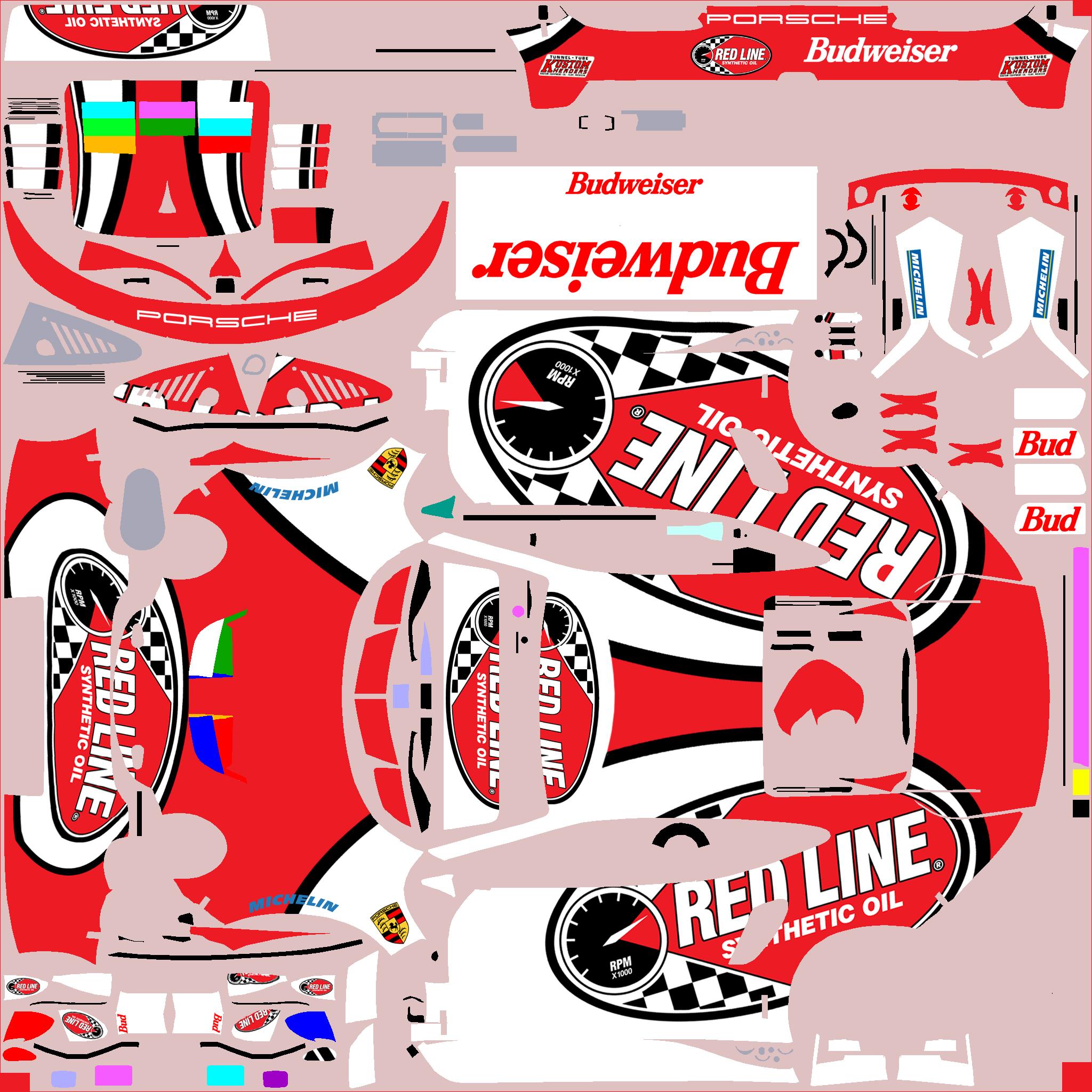 Porsche 911 RSR Red Line by Clyde Coman - Trading Paints