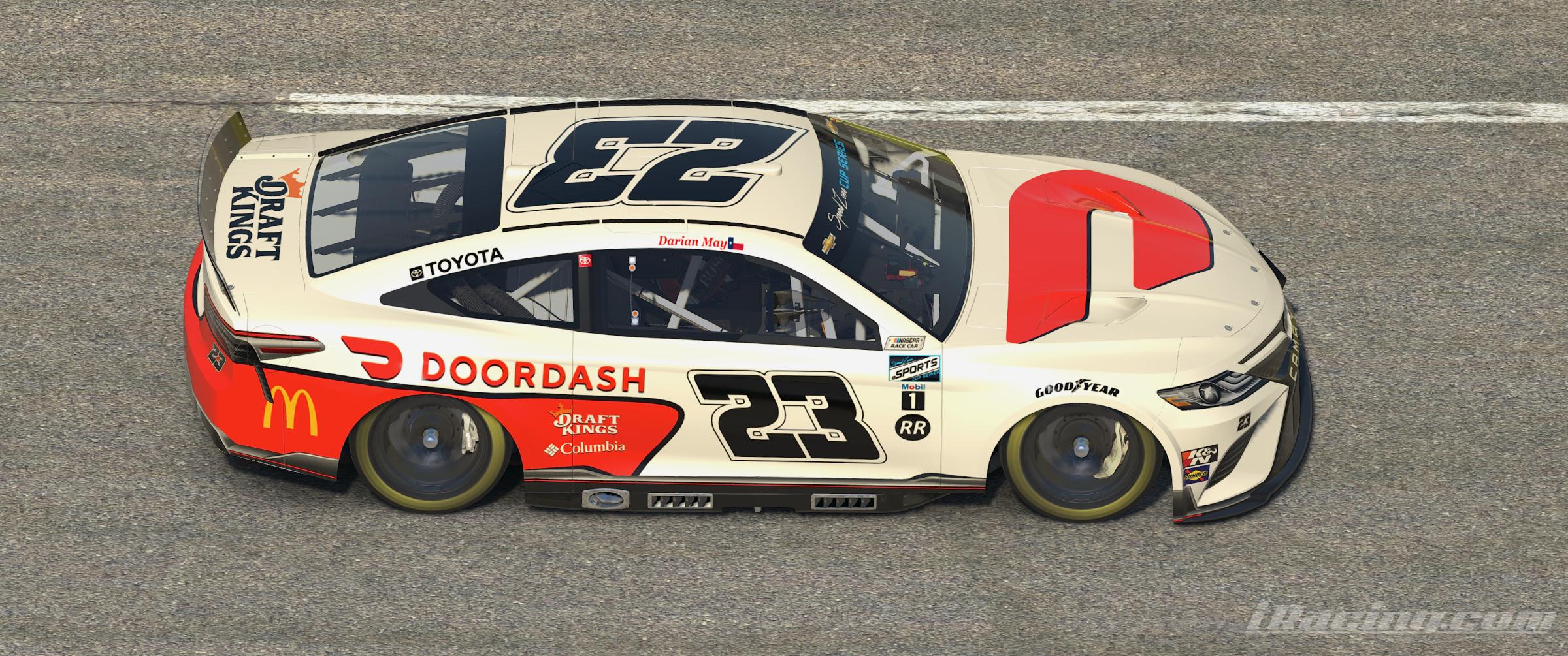DoorDash 23XI Concept Car - Darian May by Riley Roush - Trading Paints